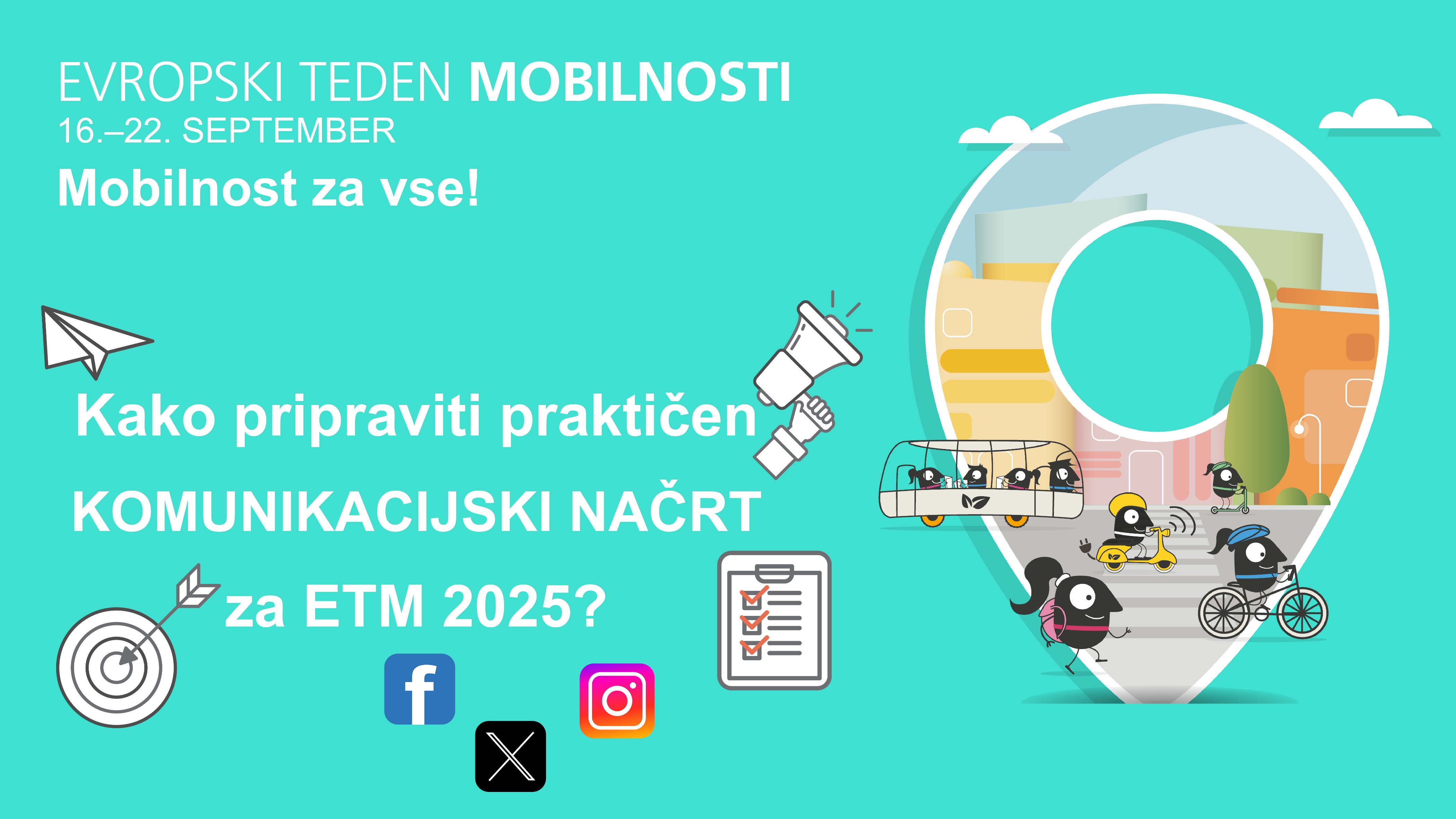 Komunikacijski načrt za Evropski teden mobilnosti 2025